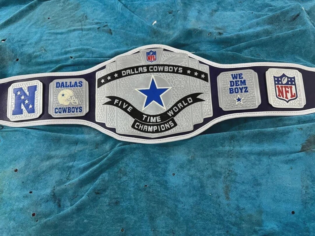 Dallas Cowboy's Five Time World Championship Belt Adult Size Replica ...