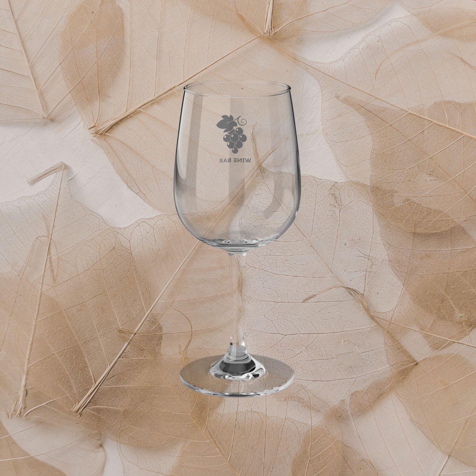 Classic Wine Glass Grape & Grace Design, Grapevine Wine Glass, Elegant ...
