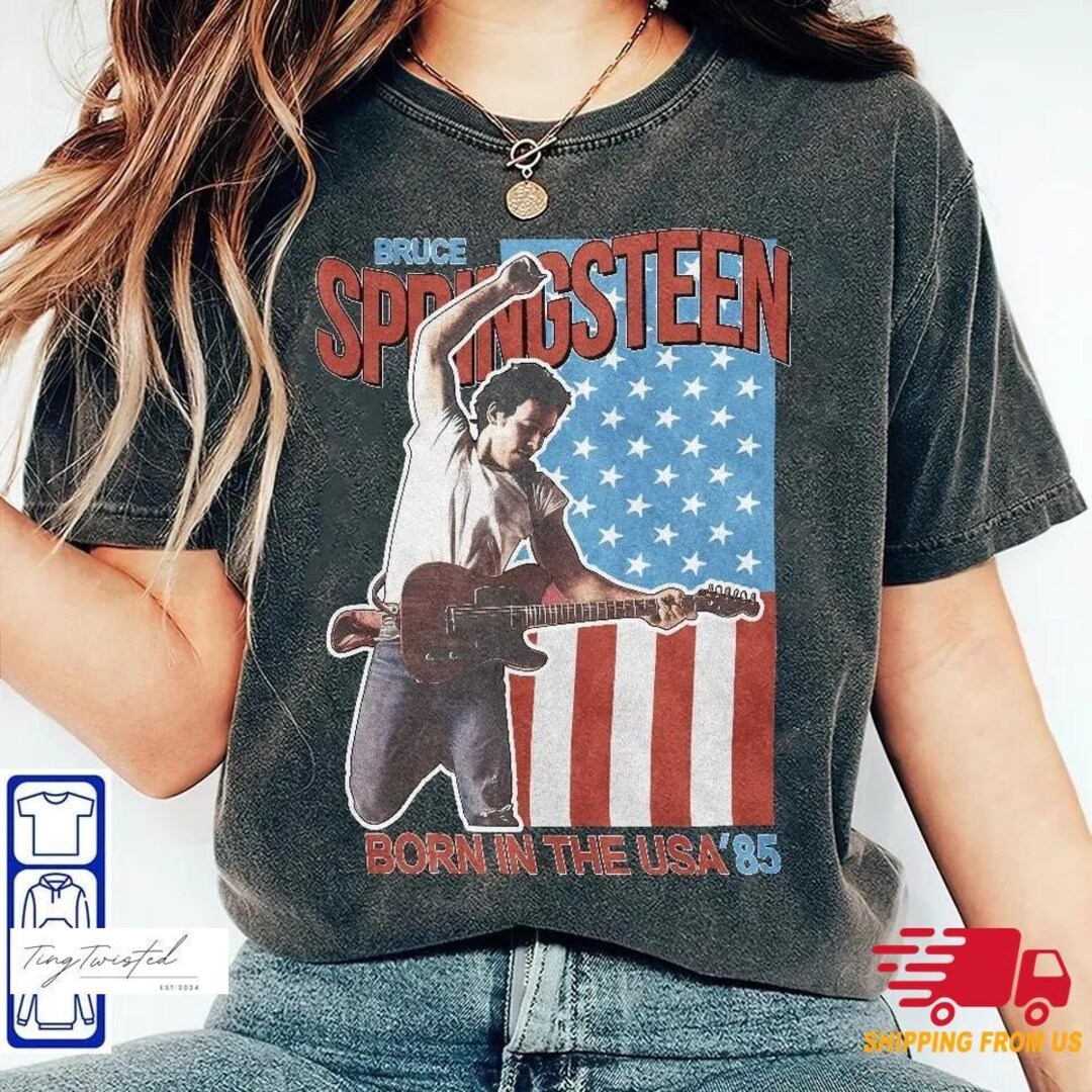 Comfort Colors Bruce Springsteen Shirt, Bruce Springsteen Born in USA ...