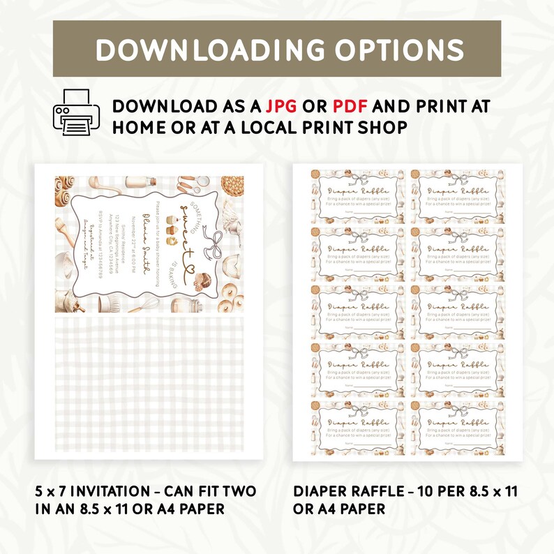 Sweet Baking Baby Shower Invitation Bundle, Pastry Theme (digital ...