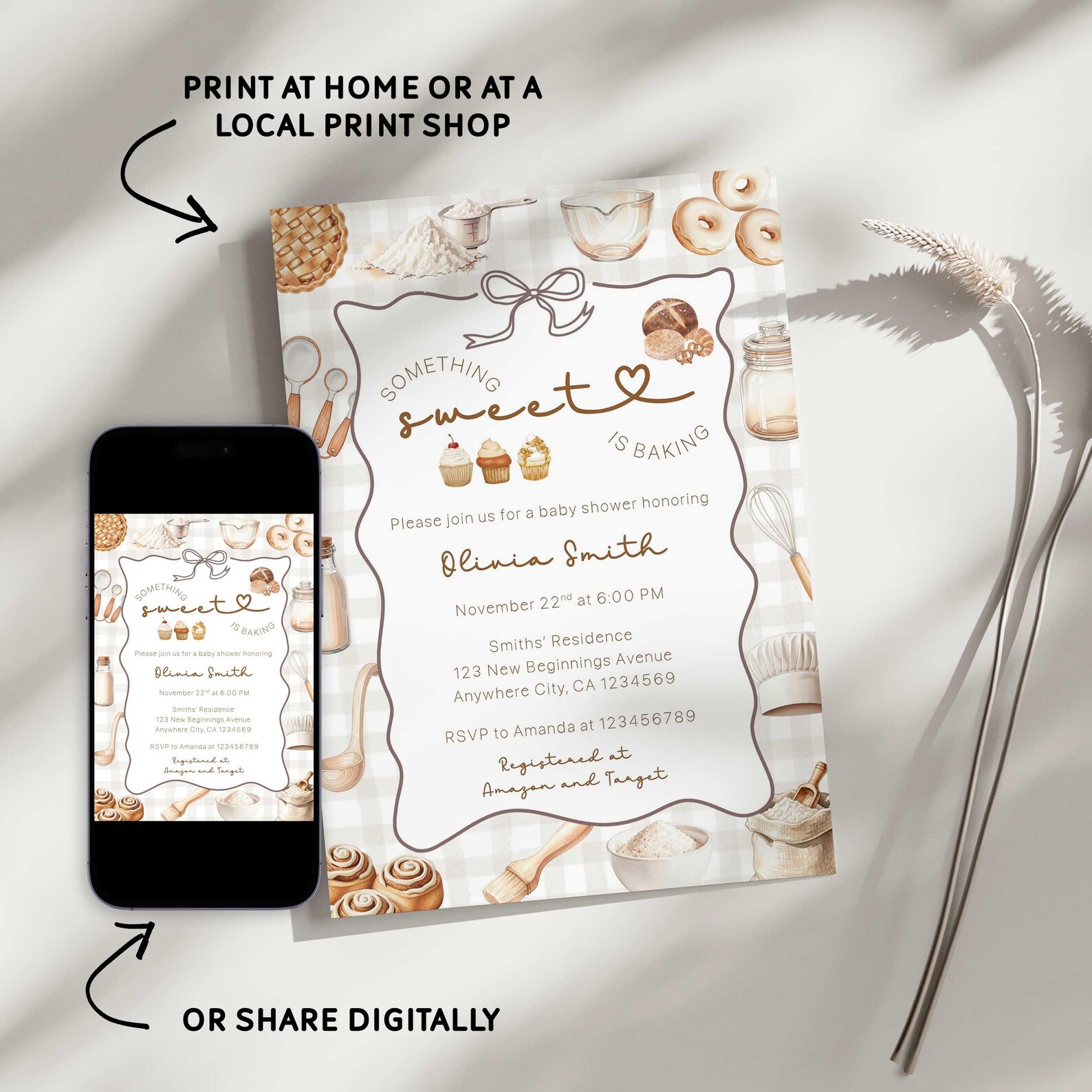 Sweet Baking Baby Shower Invitation Bundle, Pastry Theme (digital ...