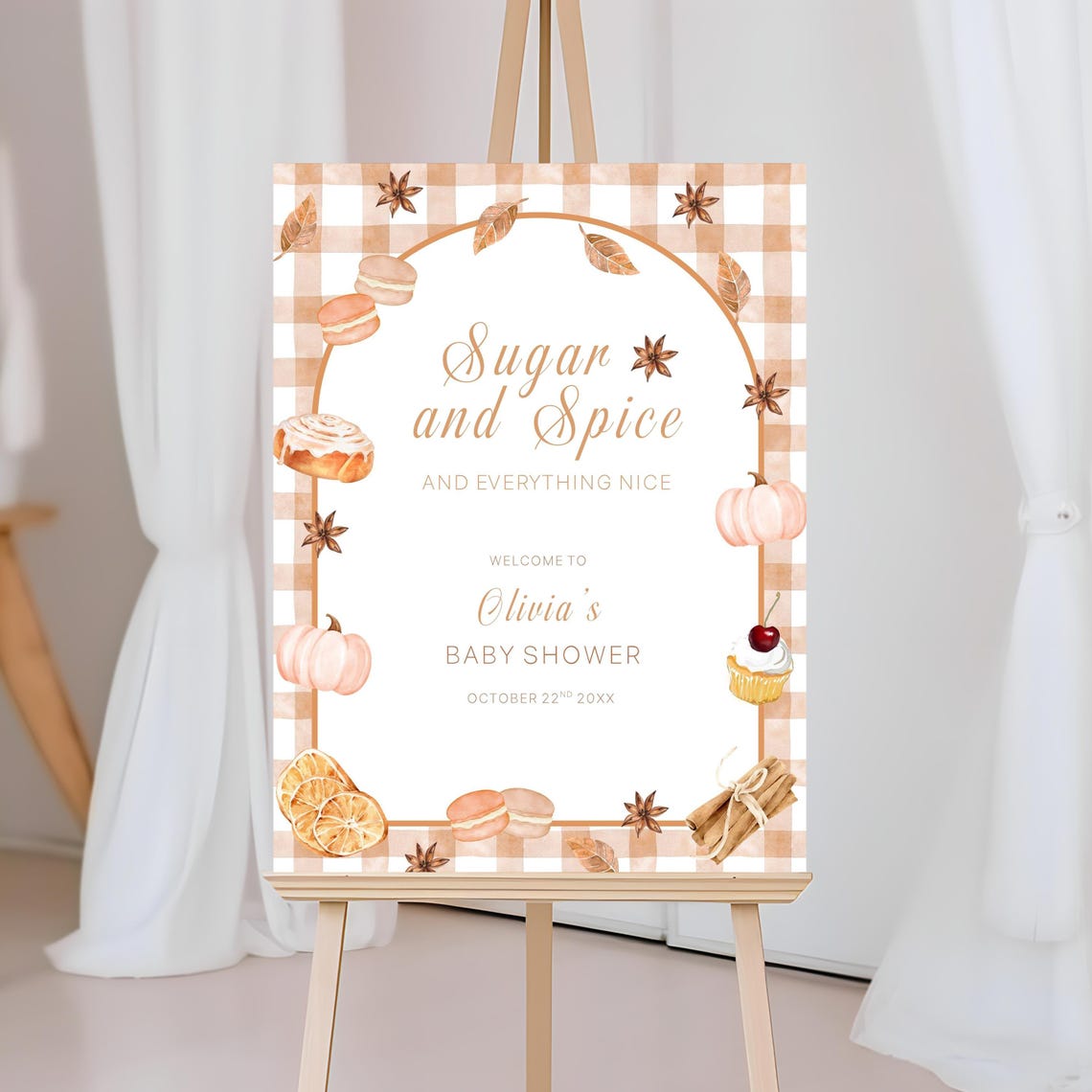 Sugar and Spice Baby Shower Welcome Sign (digital Download) - Etsy