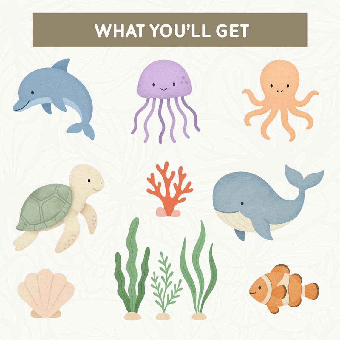 Printable Under the Sea Big Decor Cutout, Oneder the Sea Party Decor ...