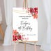 Adult Birthday Welcome Sign, Elegant Minimalist Floral Welcome Birthday ...
