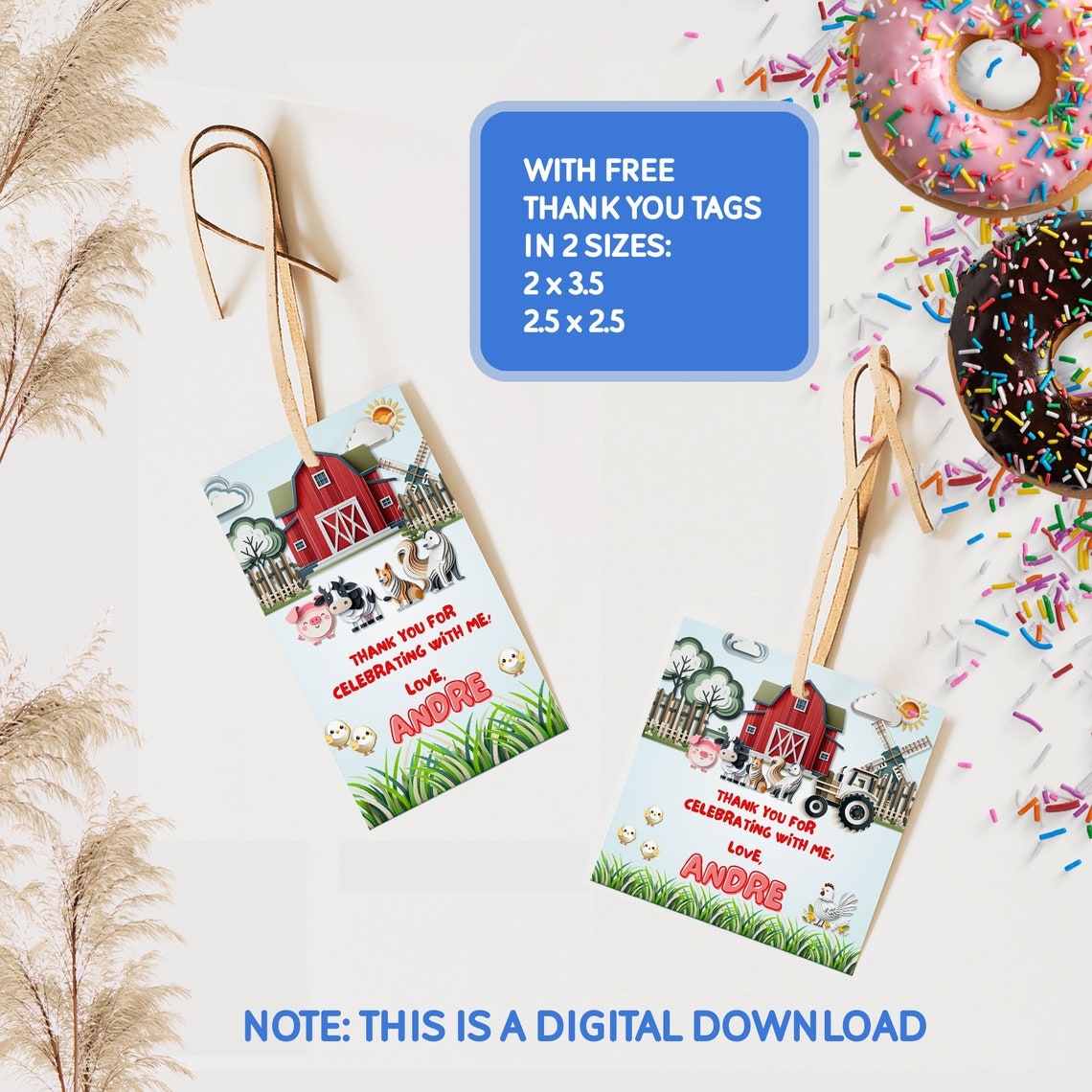 Editable Farm Birthday Invitation, Farm Animals Birthday Invite, Farm ...