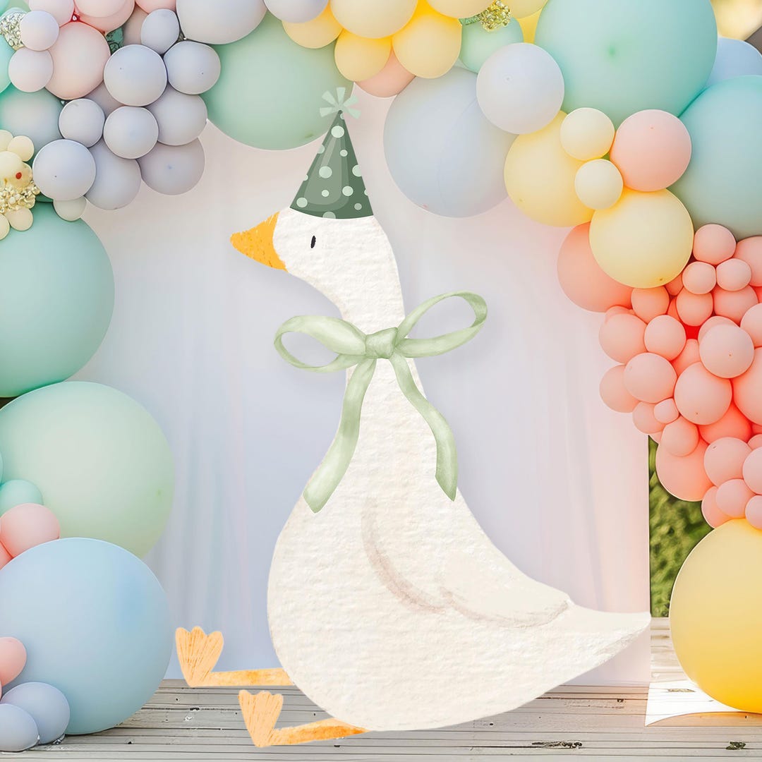 One Silly Goose Big Decor Cutout, One Silly Goose Birthday Party, One ...