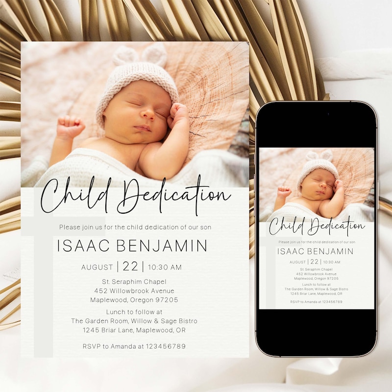 Baby Dedication Invitation - Etsy