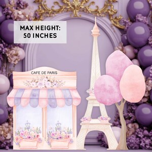 Printable Paris Big Decor Cutout, Paris Themed Party Decoration, Eiffel ...