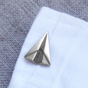Silver Paper Airplane Cufflinks,paper Anniversary Gift for Him,wedding ...