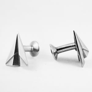 Silver Paper Airplane Cufflinks,paper Anniversary Gift for Him,wedding ...