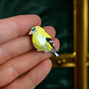 American Goldfinch Enamel Pin,bird Enamel Pins,goldfinch Pin,goldfinch ...
