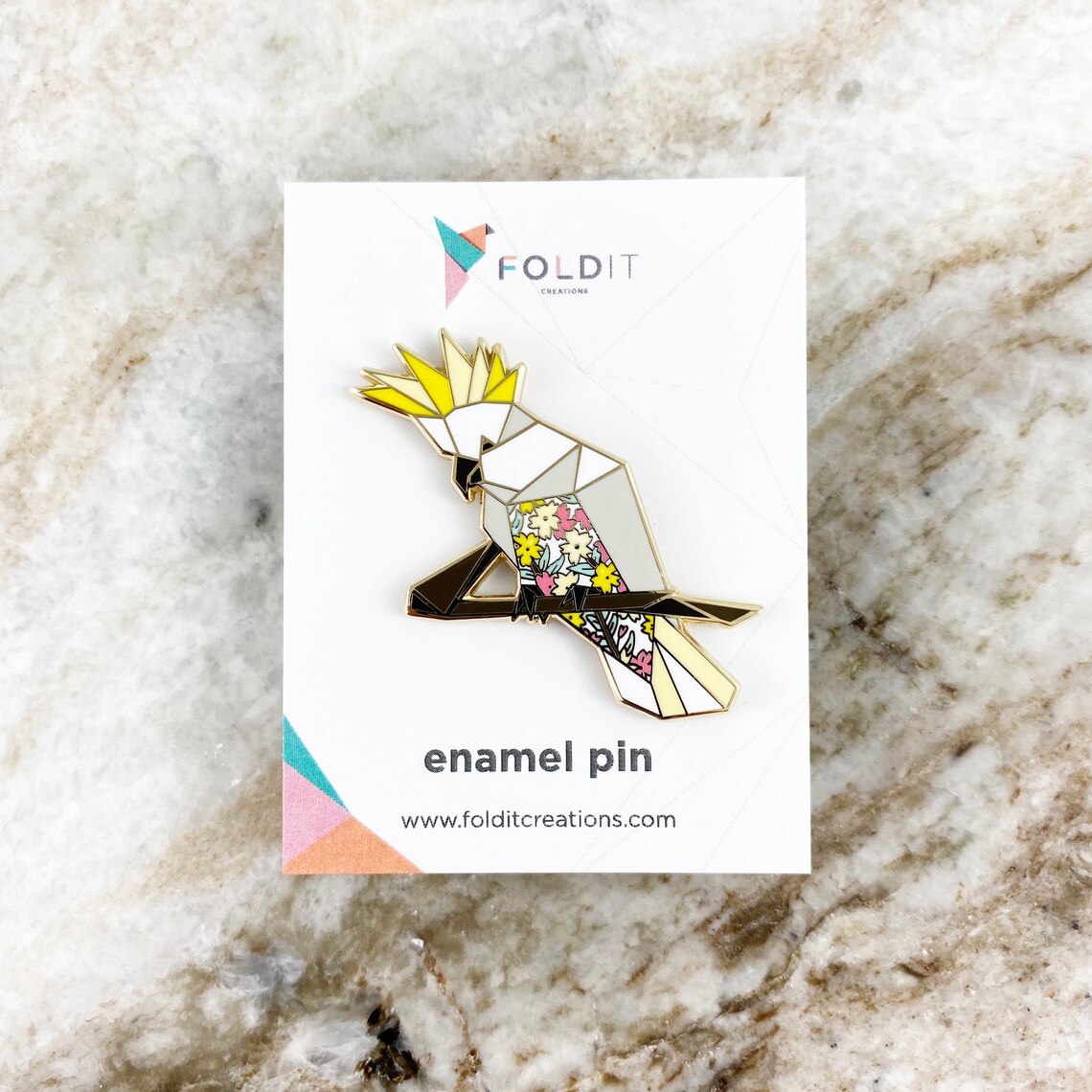 Origami Cockatoo Enamel PinCockatoo Pincockatoo | Etsy