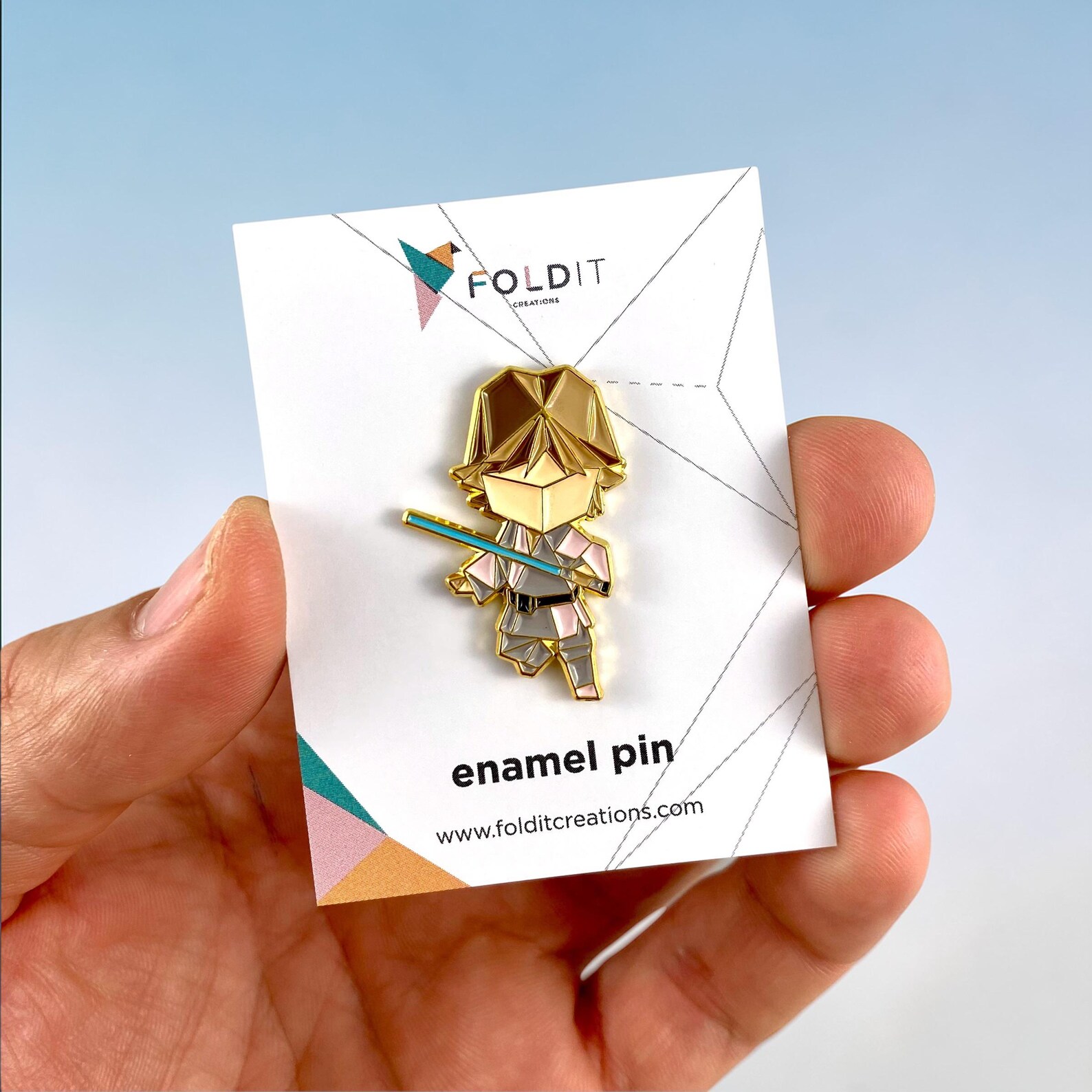 Luke Skywalker Origami Pin, Star Wars Gift, Nerd Gift, Geek Gift - Etsy