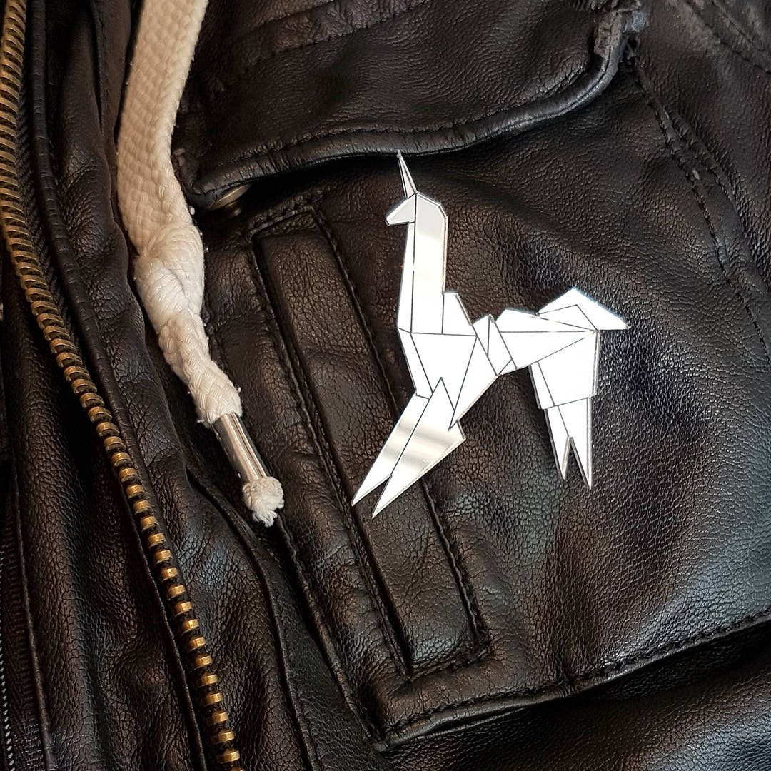 Mirror Acrylic Blade Runner Origami Unicorn Brooch - Etsy