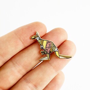 Origami Kangaroo Enamel Pin,kangaroo Enamel Pin,kangaroo Pin,kangaroo ...