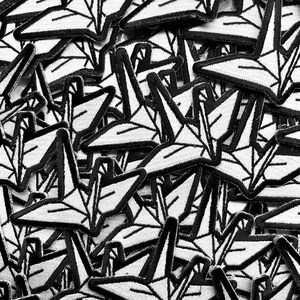 Origami Crane Embroidered Patch,origami Crane Patch,origami Crane Iron ...