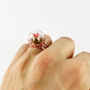 Toadstool Mushroom Terrarium Ring,forest Ring,nature Jewelry,magic ...