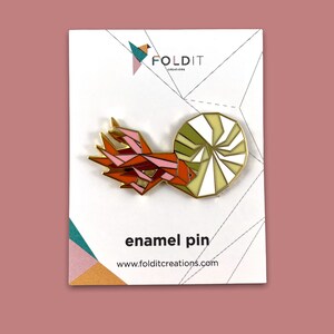 Ammonite Enamel Pin,fossil Enamel Pins,origami Jewelry,fossil Gift,wolf ...