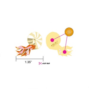 Ammonite Enamel Pin,fossil Enamel Pins,origami Jewelry,fossil Gift,wolf ...