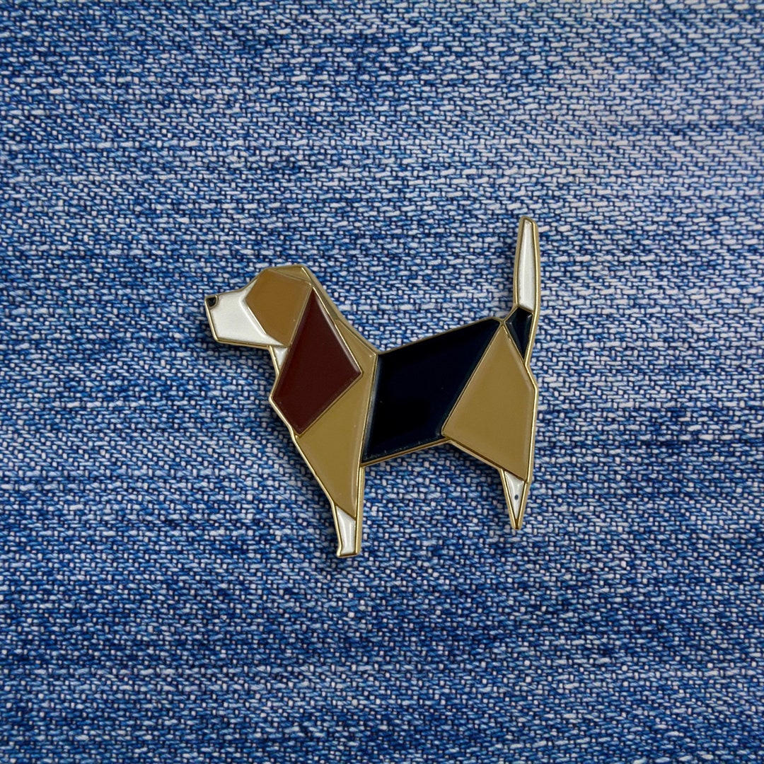 Origami Beagle Enamel Pin: Dog Lover Gift - Etsy