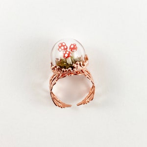 Toadstool Mushroom Terrarium Ring,forest Ring,nature Jewelry,magic ...
