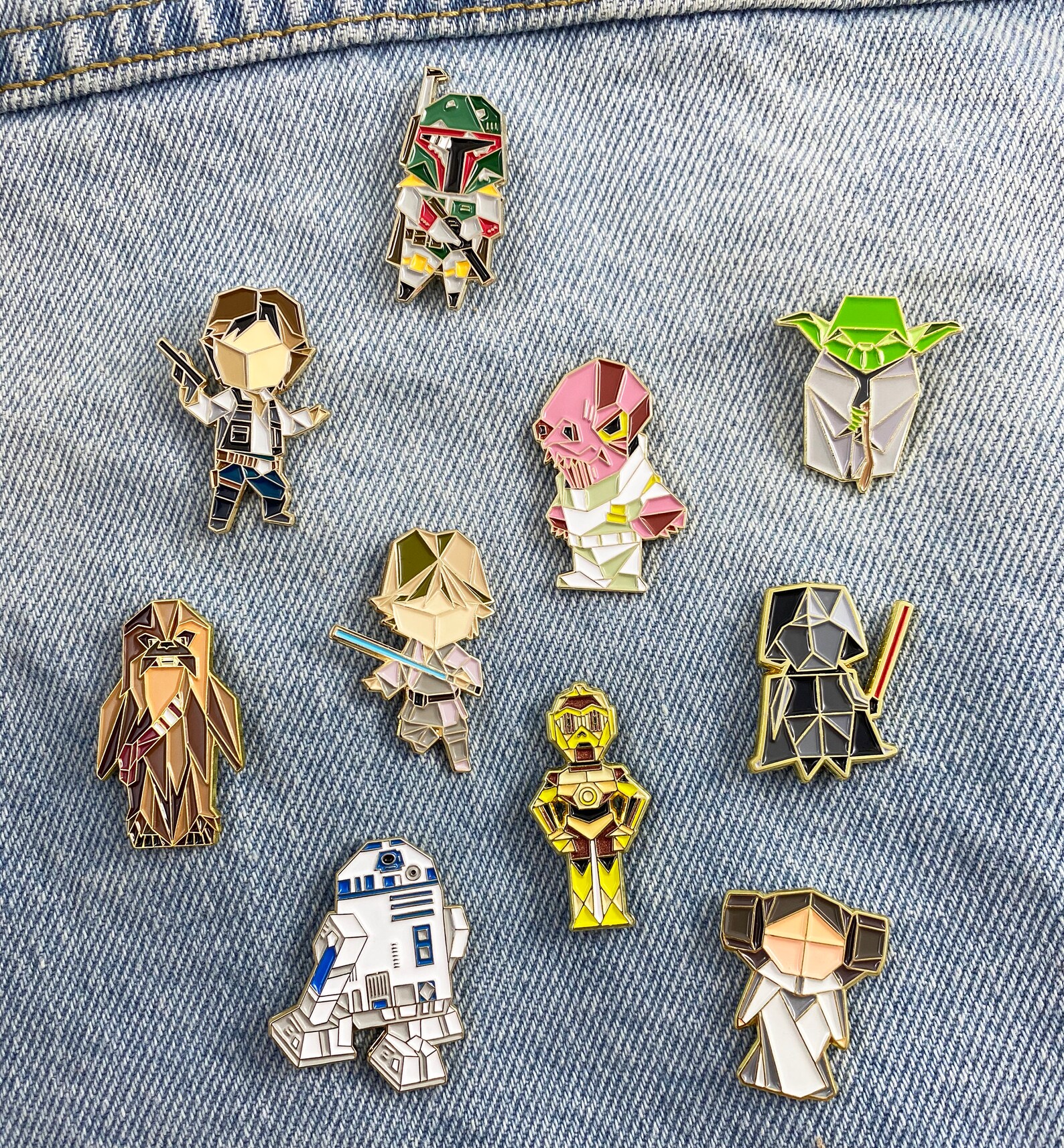 Star Wars Pin Setpin Setyoda Enamel Pinenamel Pinsstar | Etsy