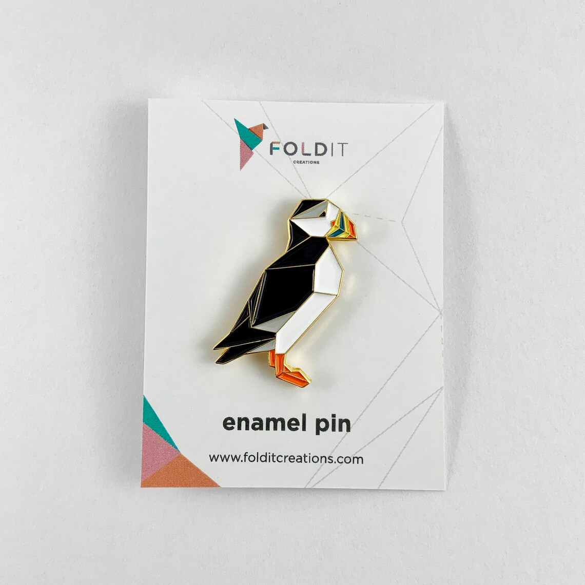 Puffin Enamel Pinenamel Pinorigami Jewelrypuffin Pinpuffin - Etsy Canada