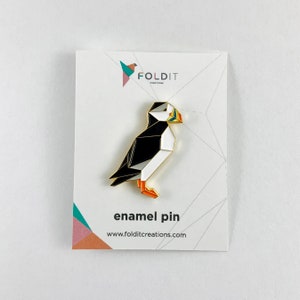 Puffin Enamel Pin,enamel Pin,origami Jewelry,puffin Pin,puffin Jewelry ...