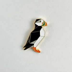 Puffin Enamel Pin,enamel Pin,origami Jewelry,puffin Pin,puffin Jewelry ...