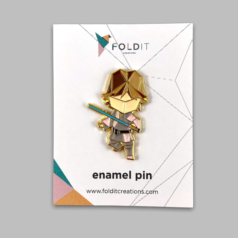 Luke Skywalker Origami Pin, Star Wars Gift, Nerd Gift, Geek Gift - Etsy