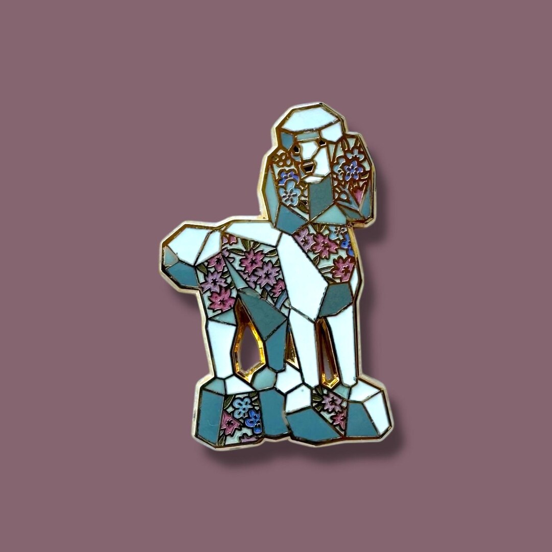Origami Standard Poodle Enamel Pin: Poodle Lover Gift - Etsy