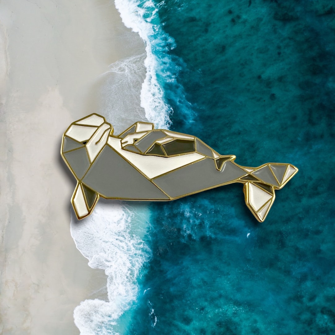 Origami Beluga Whale Enamel Pin: Whale Lover Gift - Etsy