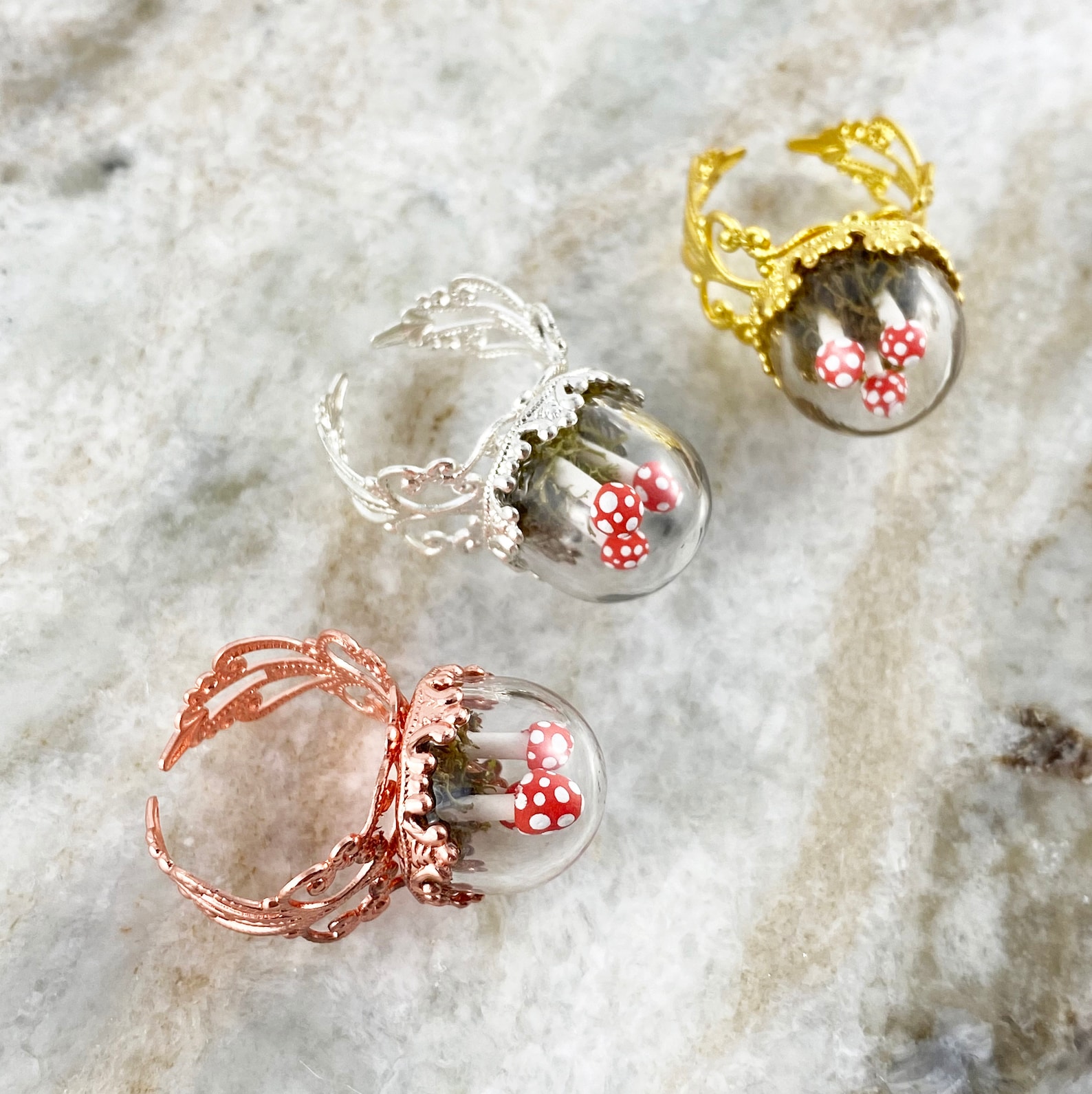 Toadstool Mushroom Terrarium Ringforest Ringnature | Etsy