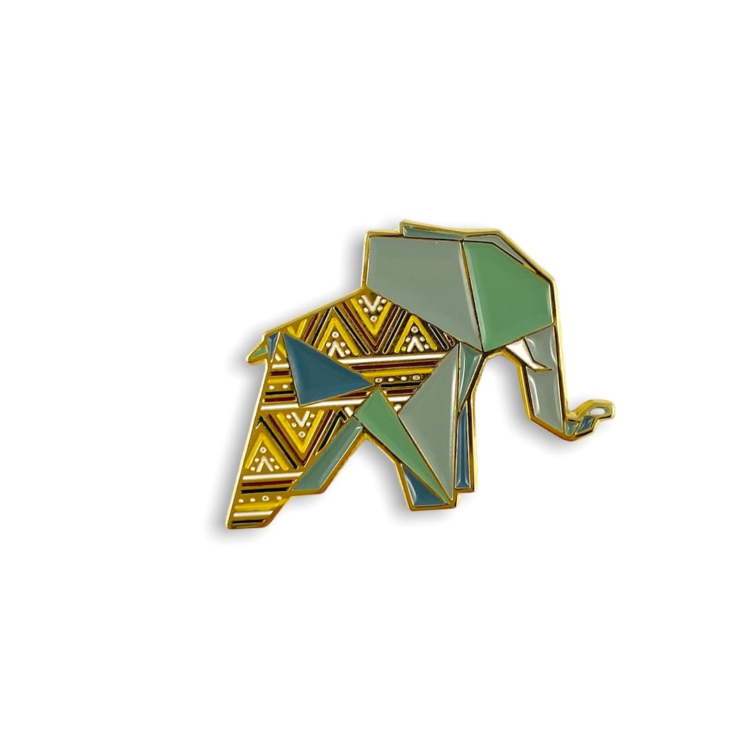 Elephant Pin,origami Elephant Soft Enamel Pin,enamel Pin,origami ...