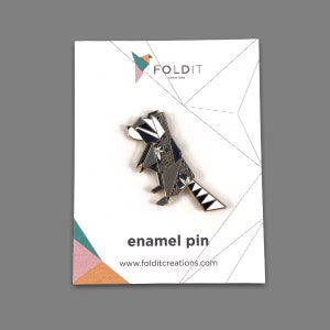 Origami Raccoon Enamel Pin,raccoon Enamel Pin,raccoon Pins,raccoon ...