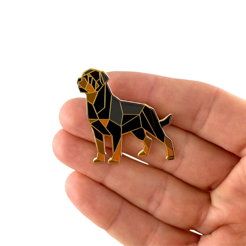 Origami Rottweiler Hard Enamel Pin, Dog Lover Gift - Etsy
