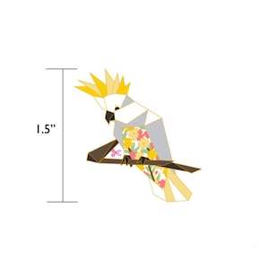 Origami Cockatoo Enamel Pin,cockatoo Pin,cockatoo Gifts,australian Pin ...