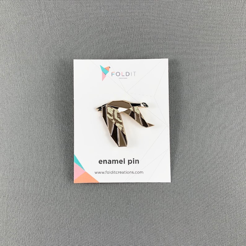 Origami Canada Goose Enamel Pin,goose Enamel Pin,bird Pins,bird Gifts ...