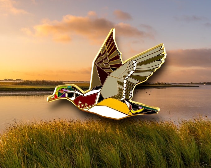 Wood Duck Pin, Wood Duck Pin Back Button, Duck Pin, Vintage Wood Duck ...