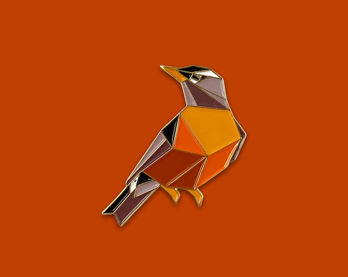 American Robin Enamel Pin,enamel Pin,robin Pin,american Robin,origami ...