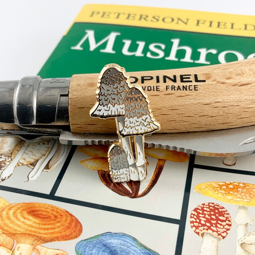 Shaggy Mane Mushroom Hard Enamel Pin,mushroom Enamel Pin,mushroom Gifts ...