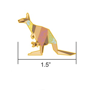 Origami Kangaroo Enamel Pin,kangaroo Enamel Pin,kangaroo Pin,kangaroo ...