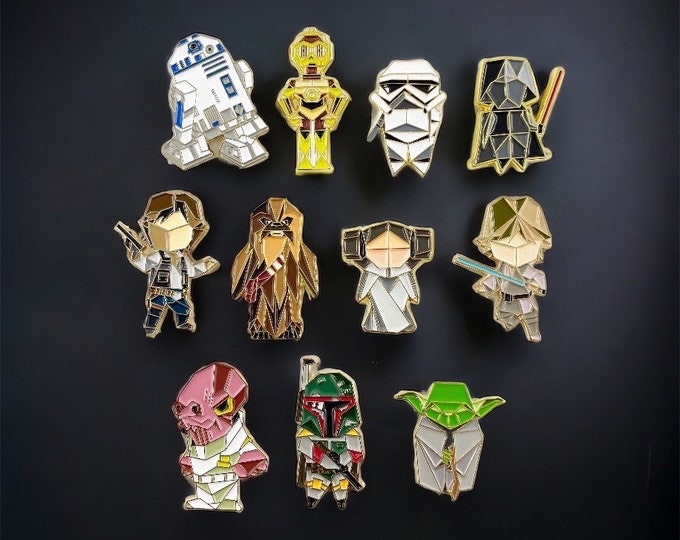 Star Wars Pin Set,pin Set,yoda Enamel Pin,enamel Pins,star Wars Gift ...