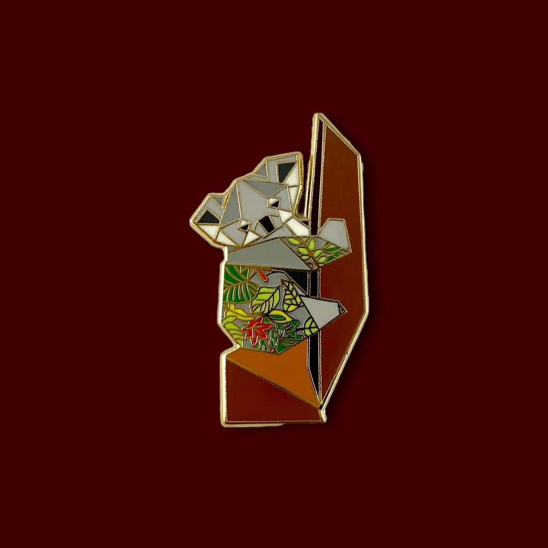 Origami Koala Hard Enamel Pin: Australian Wildlife Gift - Etsy