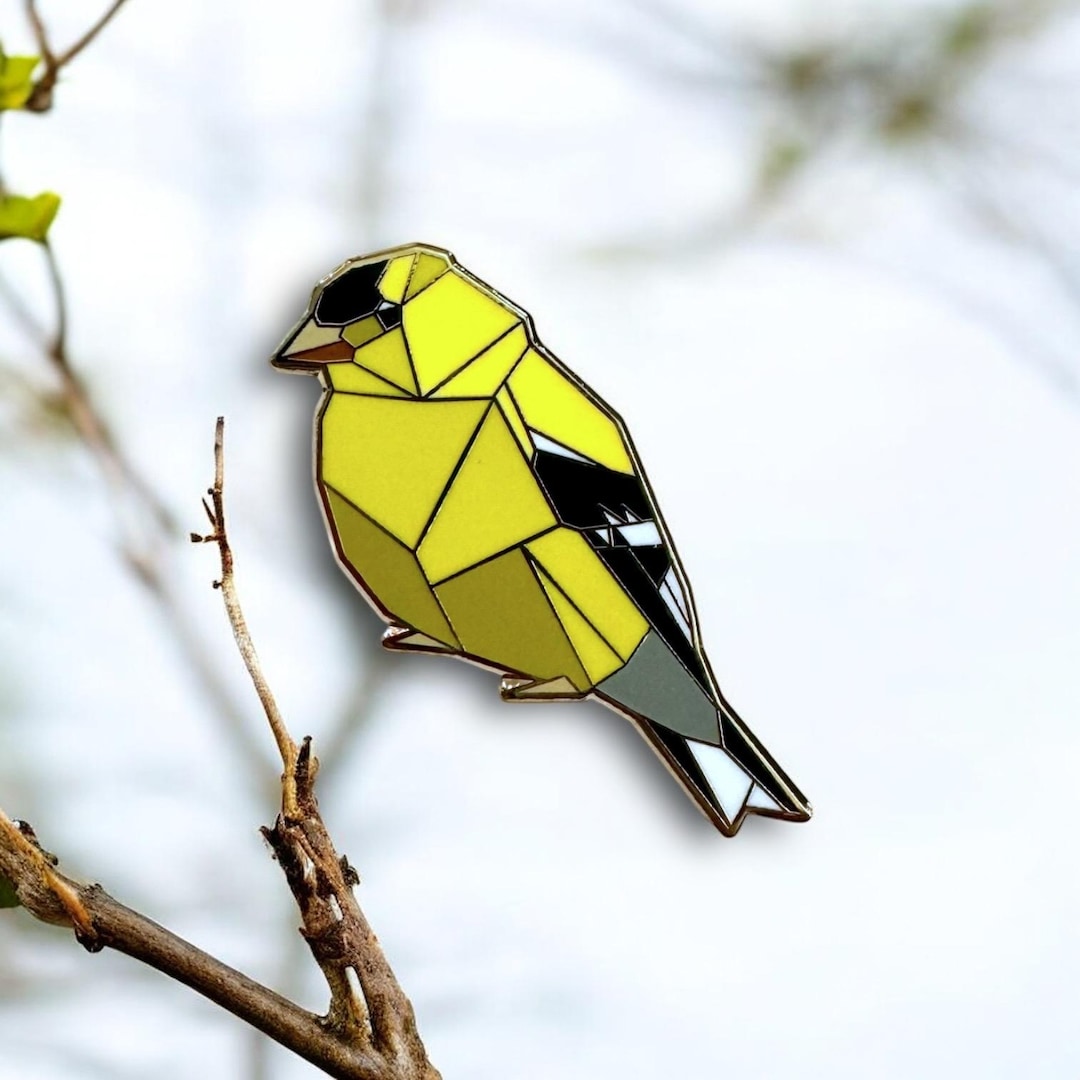 American Goldfinch Enamel Pin,bird Enamel Pins,goldfinch Pin,goldfinch ...