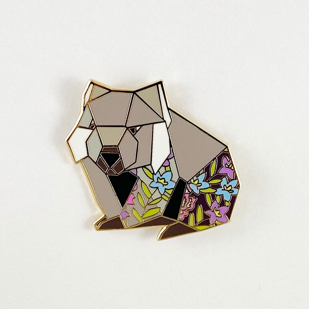 Origami Wombat Enamel Pin,wombat Enamel Pin,wombat Pin,wombat Gifts ...