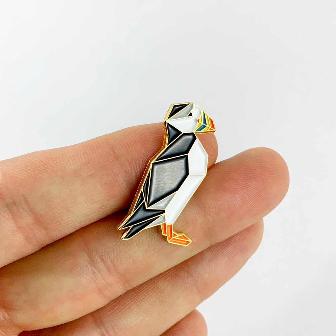 Puffin Enamel Pinenamel Pinorigami Jewelrypuffin Pinpuffin | Etsy Canada