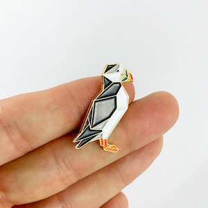 Puffin Enamel Pin,enamel Pin,origami Jewelry,puffin Pin,puffin Jewelry ...