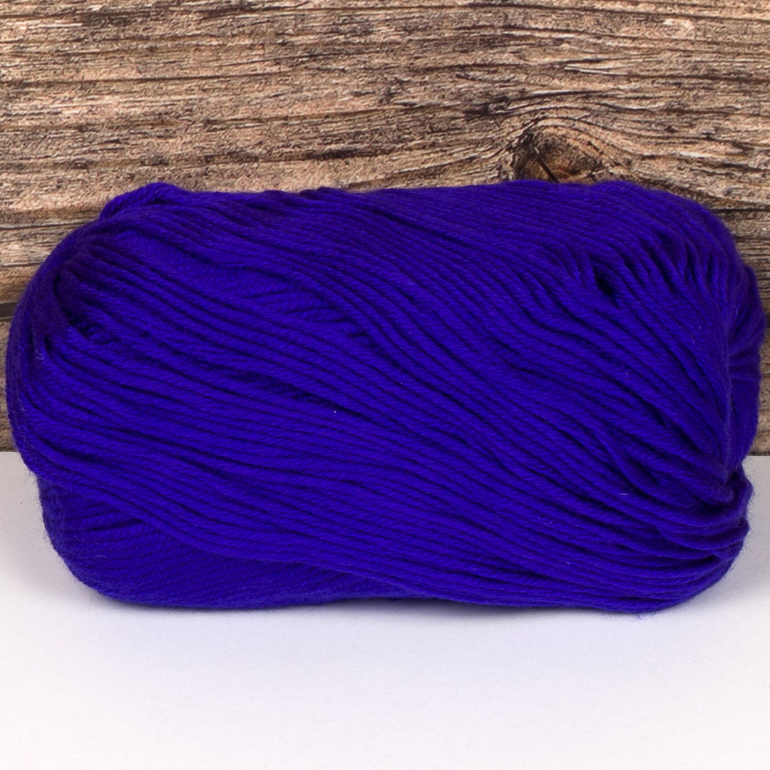 Silky Soft Yarn (dyed Bright Purple) 50g 130m 8ply Knitting Crochet ...