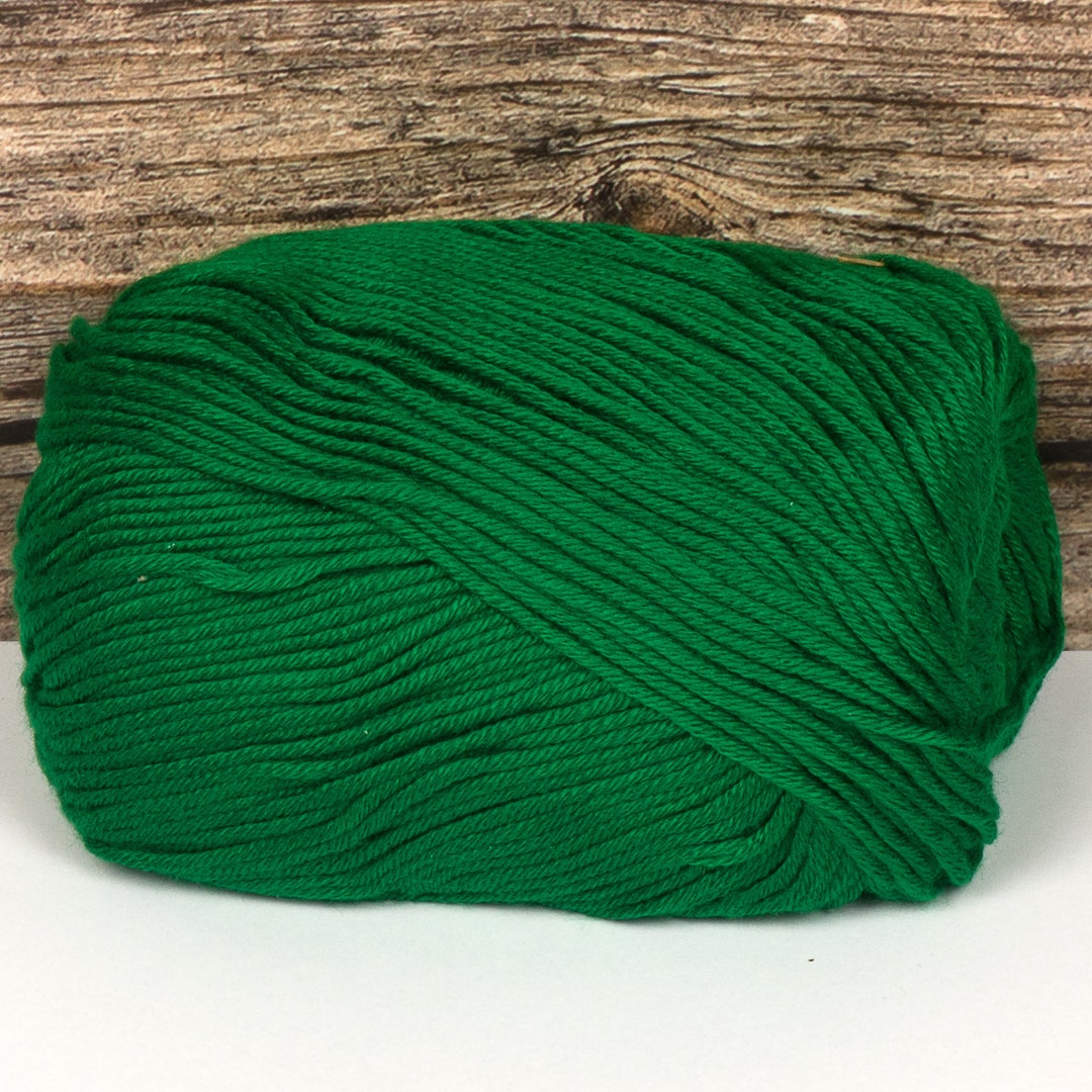 Silky Soft Yarn (dyed Bright Green) 50g 130m 8ply Knitting Crochet ...